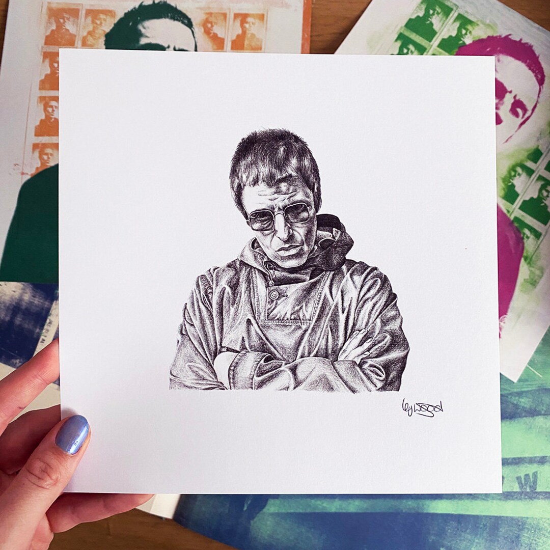 Liam Gallagher Wall Art Portrait Illustration - Etsy