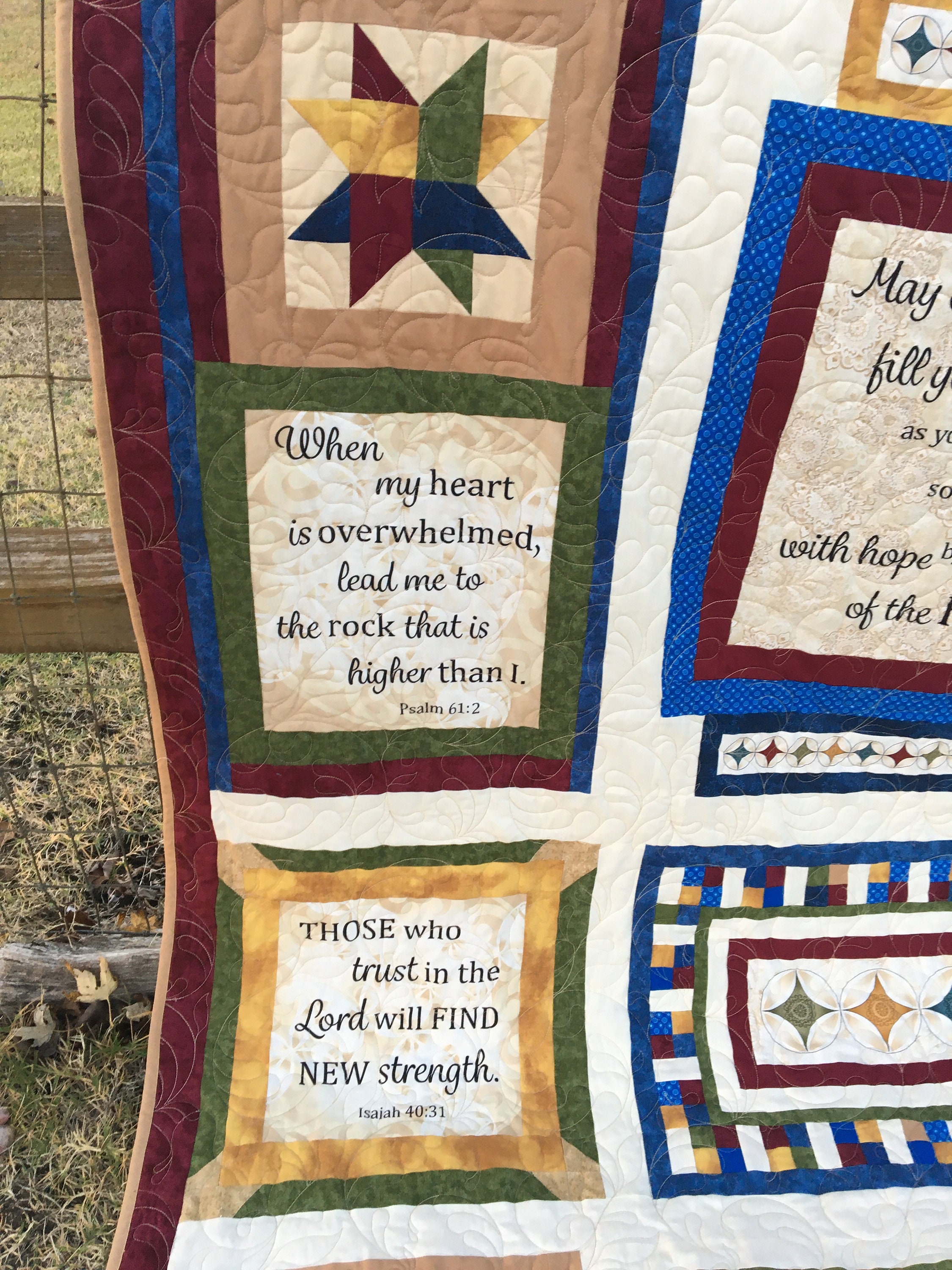 Breathe Bible Verse Quilt - Etsy