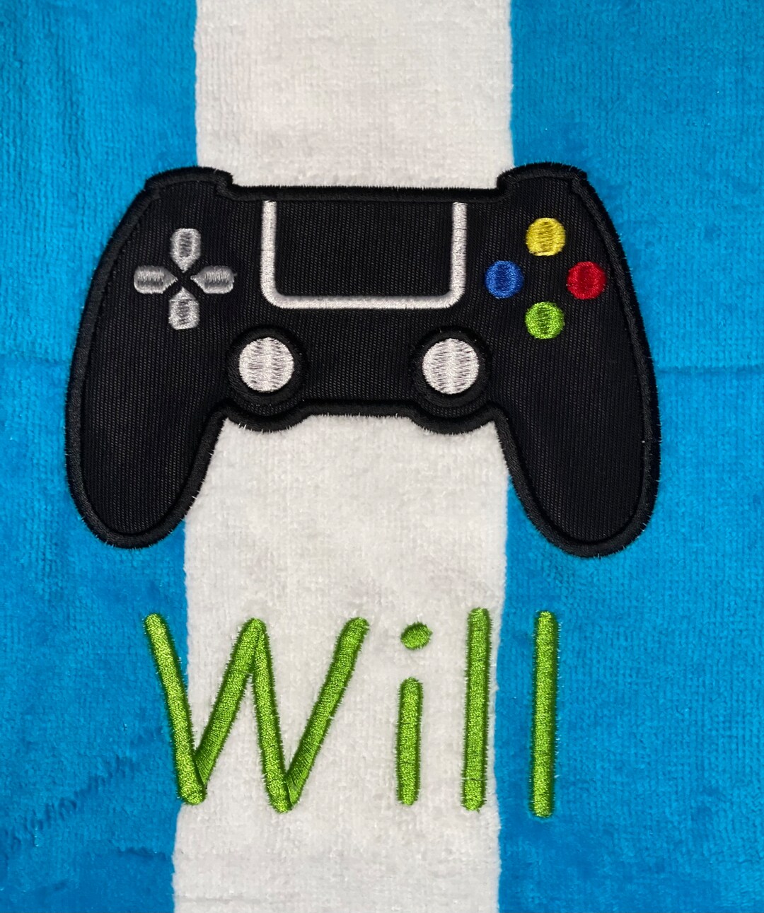 Personalized Embroidered/appliqué Game Controller Beach Cabana Towels ...