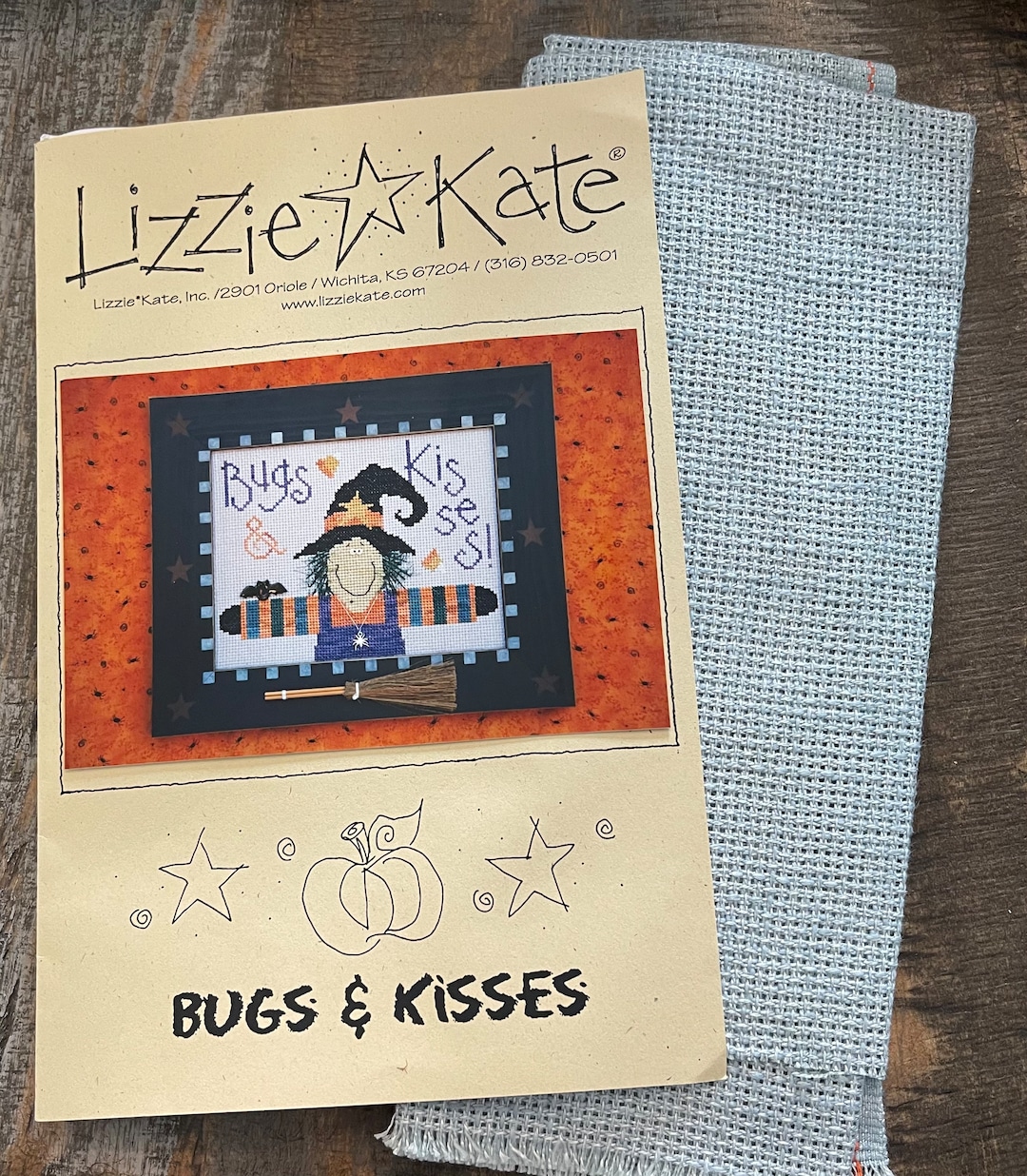 Lizzie Kate Bugs and Kisses Cross Stitch Pattern With Fabric / FREE ...