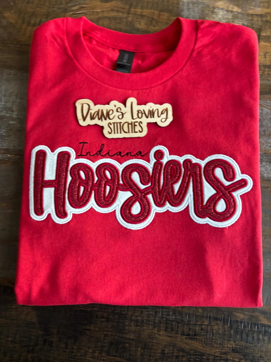 Indiana Hoosiers Embroidered/glitter Applique T-shirt - Etsy