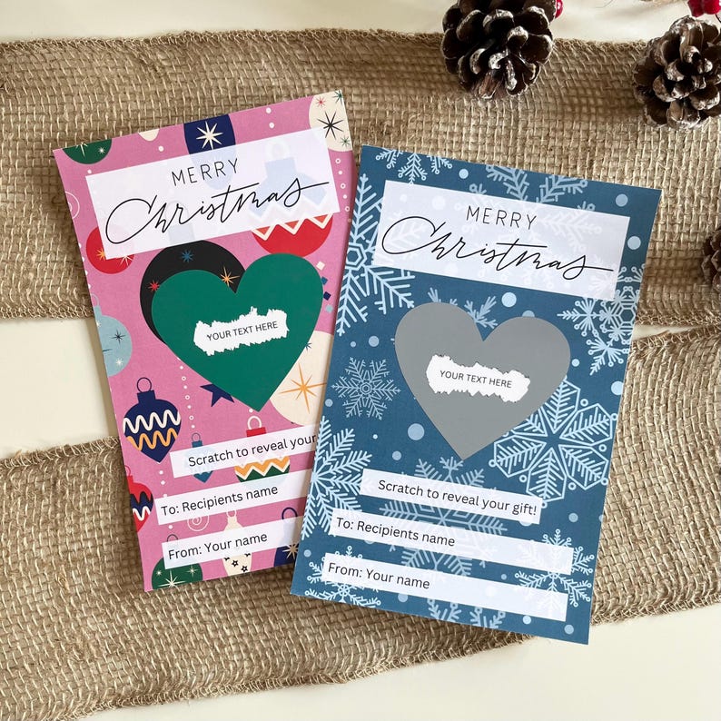 Custom Christmas Scratch Card - Etsy