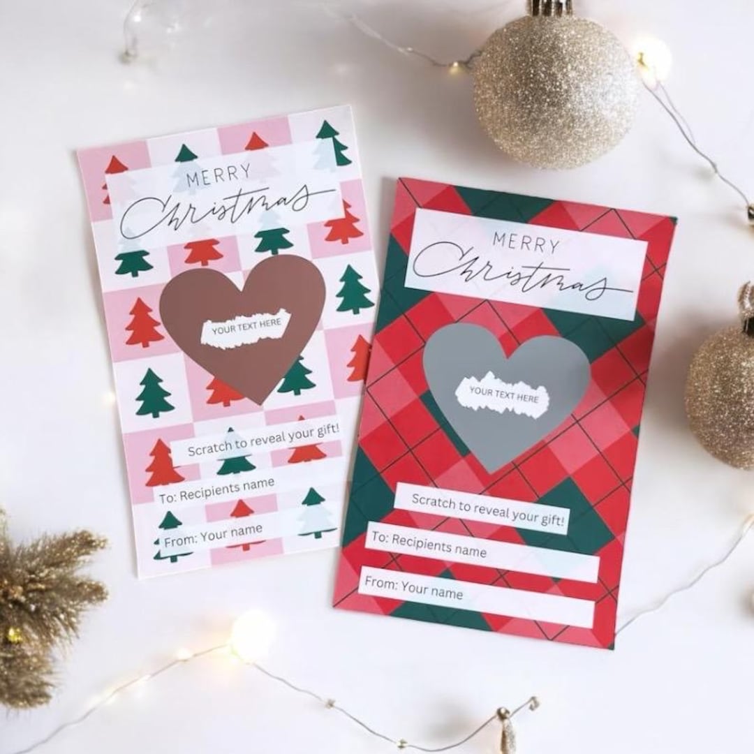 Custom Christmas Scratch Card - Etsy