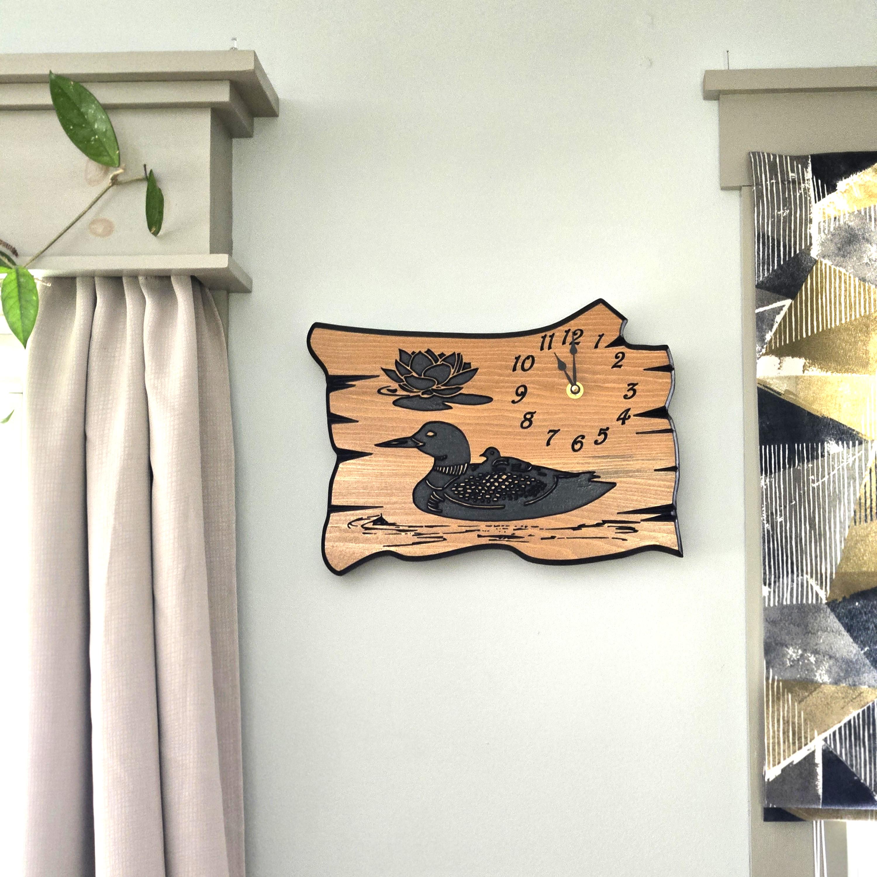 Loon Wall Clock, Battery Operated - Etsy