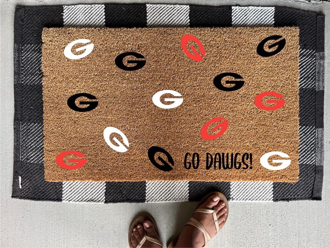 Georgia Bulldogs Doormat Glory Glory Go Dawgs National - Etsy