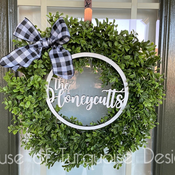 Family Name Wreath - Etsy