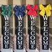 5FT Black Welcome Sign With Bow Porch Welcome Sign Vertical - Etsy Canada