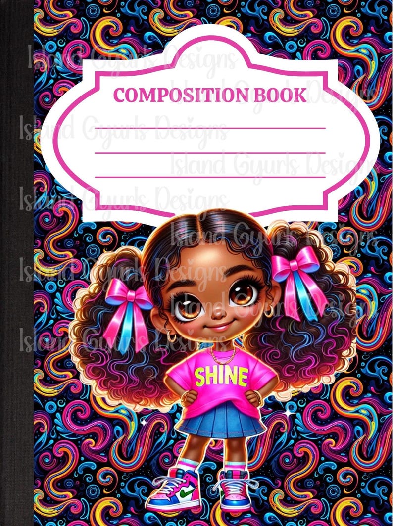 Cute & Colorful Composition Notebook Covers – Instant Download ...