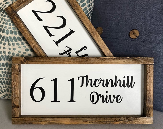 Custom Wood Address Sign, Rustic Handmade Sign, Outside or Entryway ...