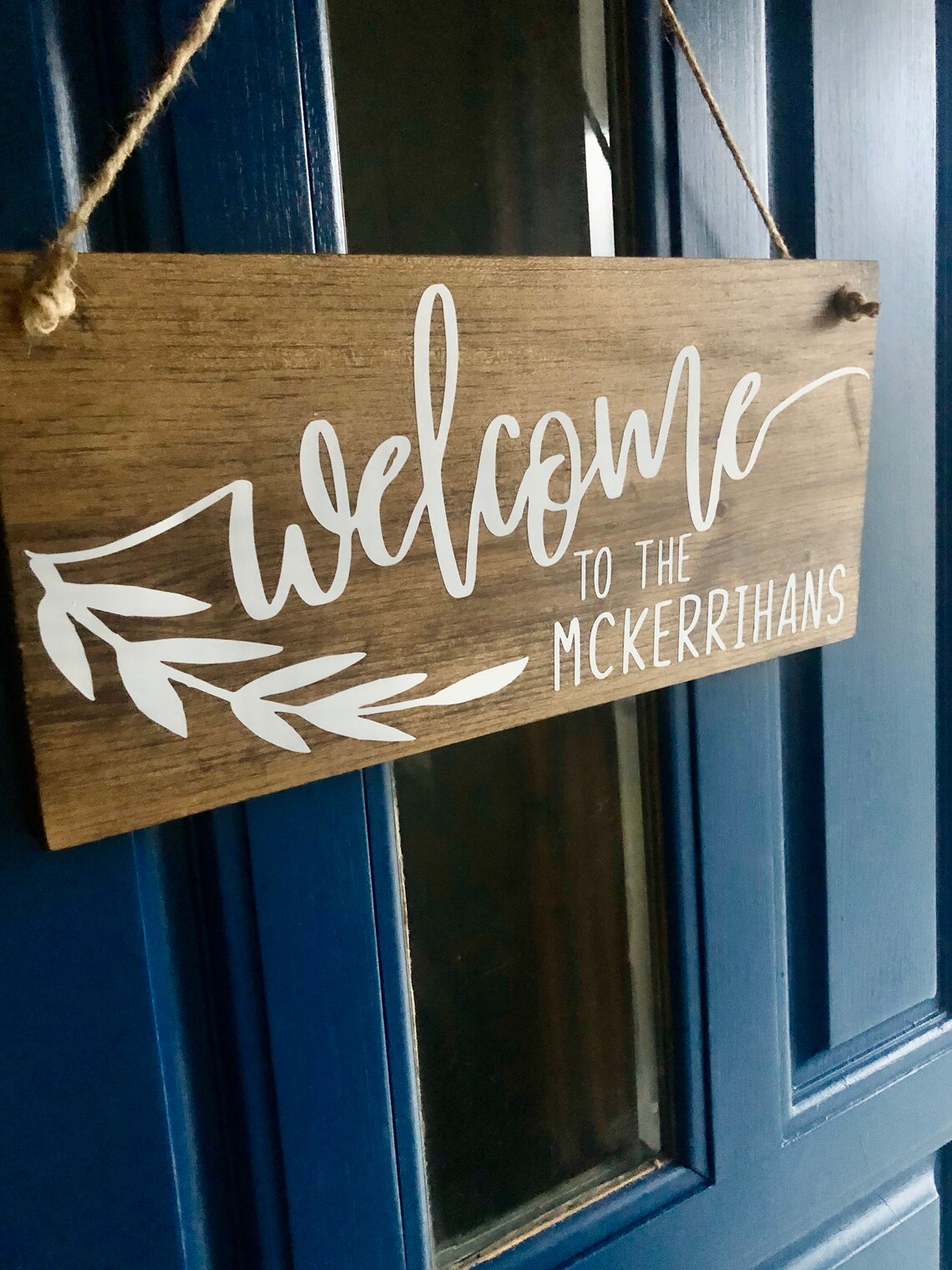 Front door sign personalized name sign last name sign wood | Etsy