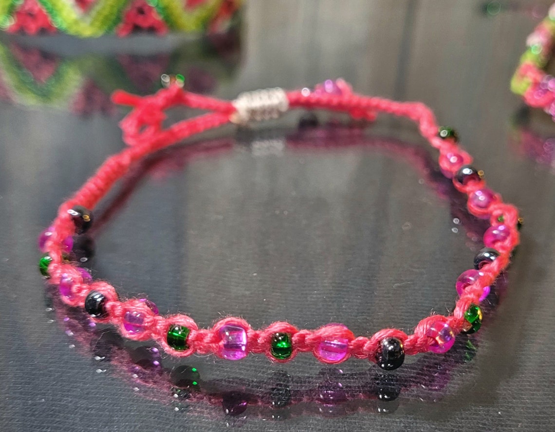 Micro Macrame Friendship Bracelet Set Watermelon Sugar Summer Vacation ...