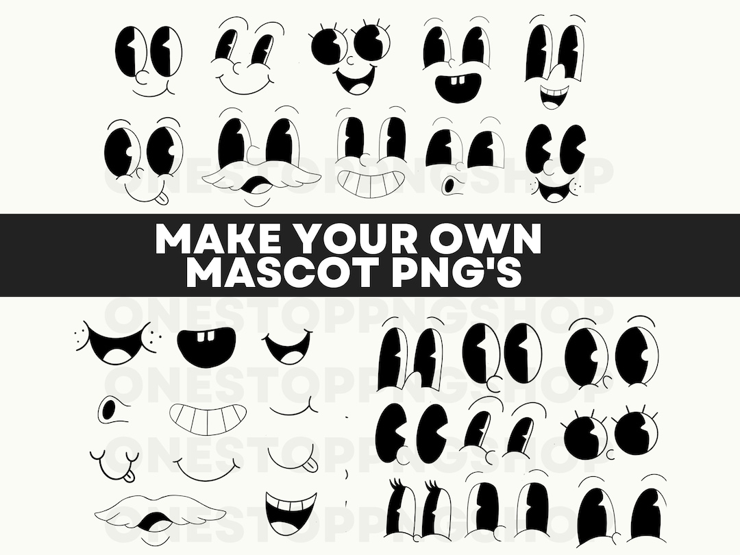 Retro Mascot Pngs, Retro Character Faces, Retro Faces, Mascot Maker ...