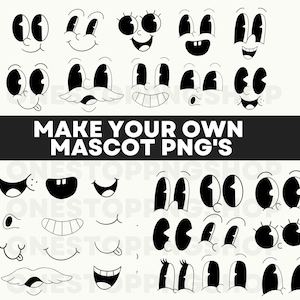 Retro Mascot Pngs, Retro Character Faces, Retro Faces, Mascot Maker ...