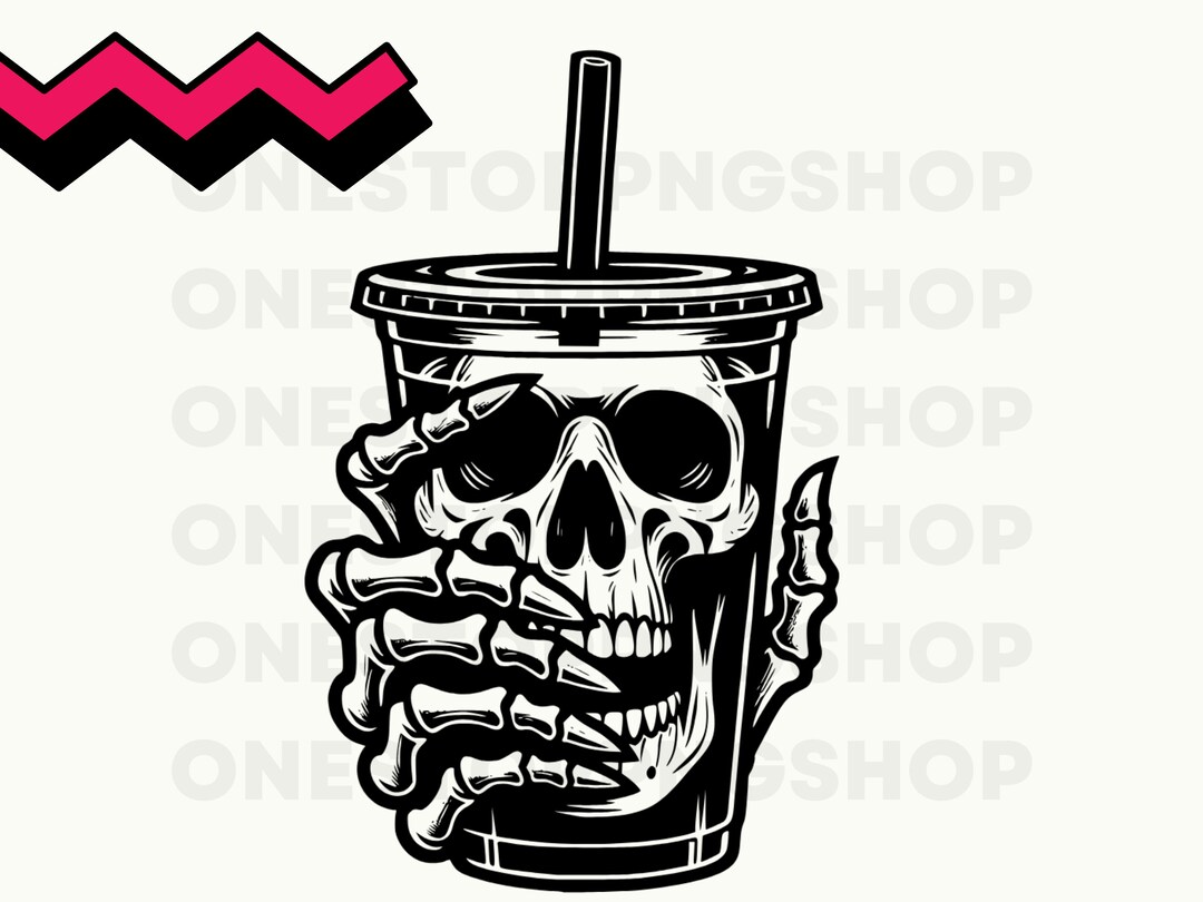 Skeleton Coffee PNG, Skeleton Holding Coffee, Death Before Decaf SVG ...