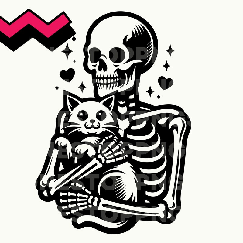 Skeleton Cat Christmas - Etsy
