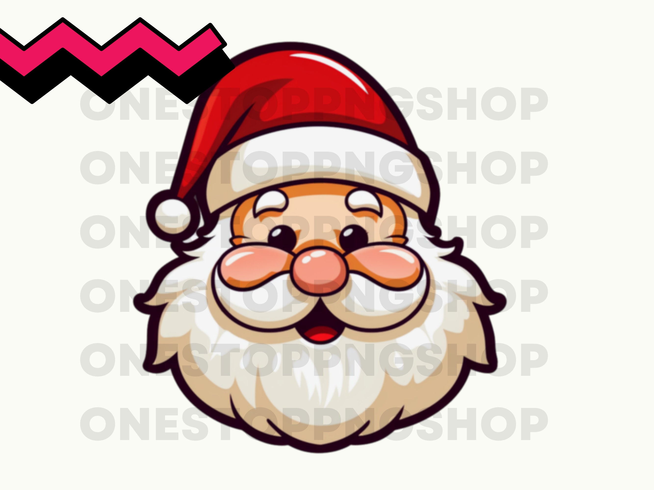 Simple Santa Face Clipart