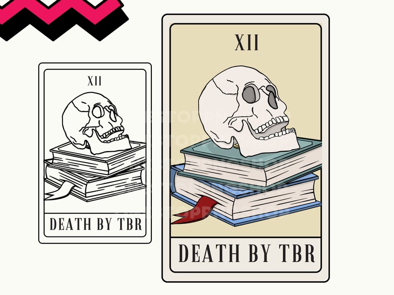 Death by TBR Tarot Card PNG, Book Tarot Card SVG, Reading Tarot Card ...