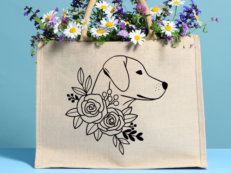 Floral Lab Dog PNG Labrador PNG Golden Lab Svg Lab Mom Png - Etsy
