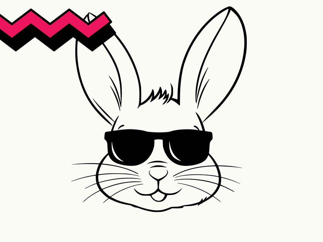 Cool Easter Bunny SVG, Easter Bunny SVG, Happy Easter Svg, Rabbit SVG ...