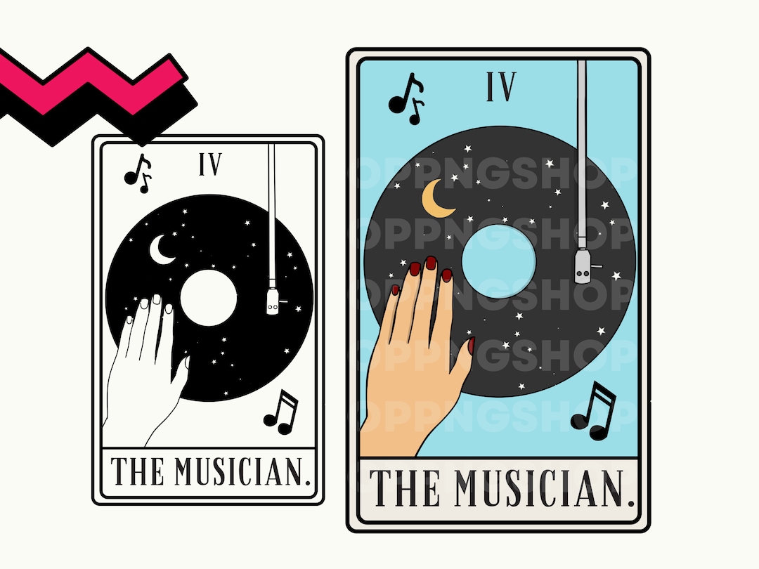 The Musician Tarot Card PNG, Music Tarot Card SVG, Musician, Vinyl ...