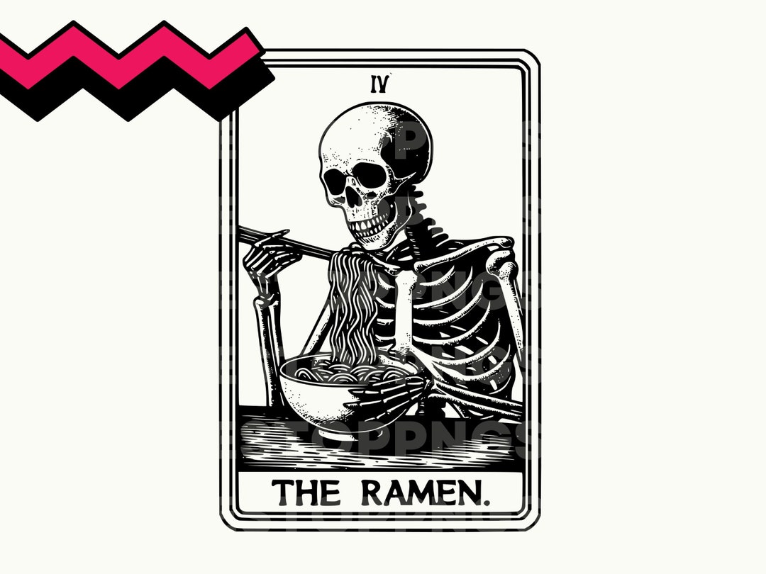 The Ramen Tarot Card SVG, Ramen Tarot Card PNG, Noodles Tarot, Tarot ...