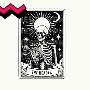 The Reader Tarot Card SVG, the Reader Tarot Card PNG, Book Lover Tarot ...