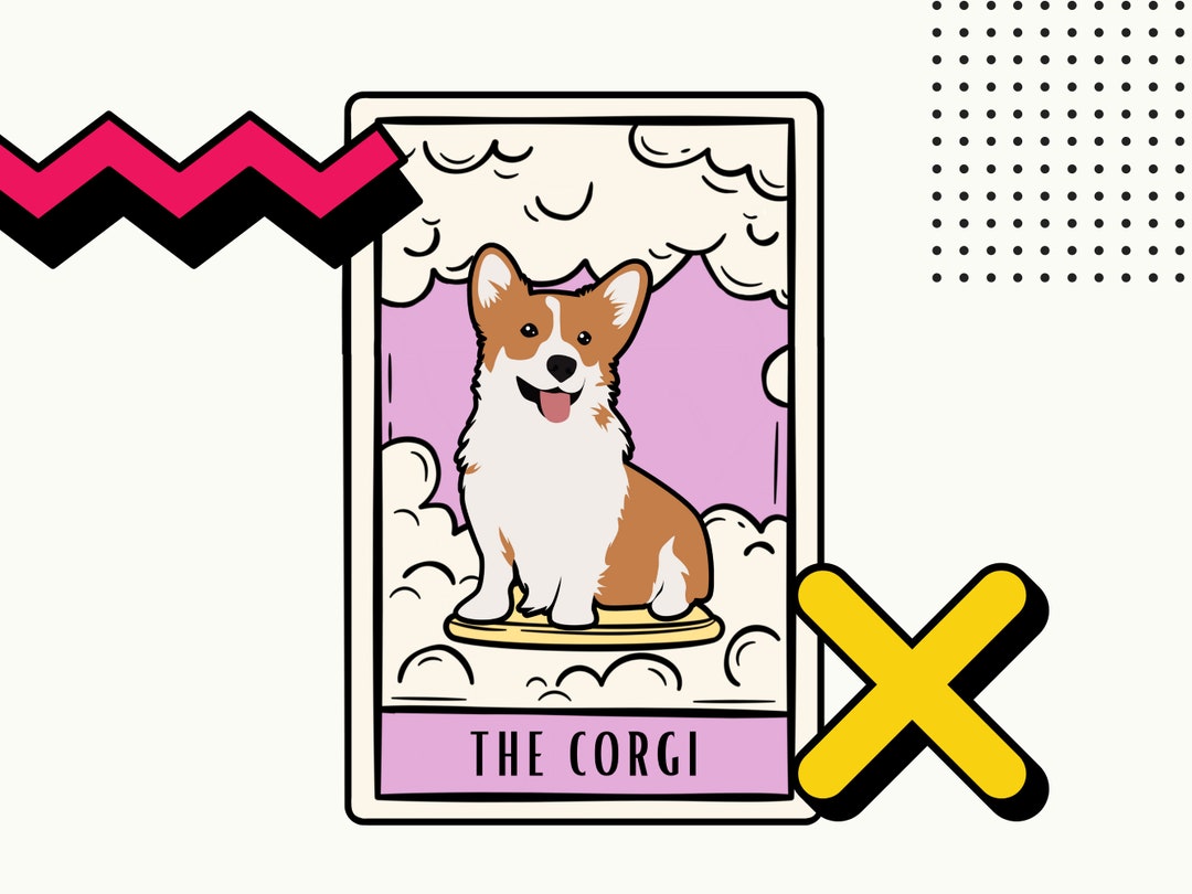 Corgi Tarot Card PNG, Corgi Tarot Card SVG, Corgi PNG, Cute Corgi ...