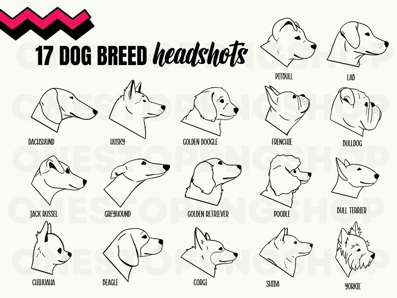 Dog Breeds PNG Dog Outlines Png Dog Breed Clipart Dog - Etsy Canada