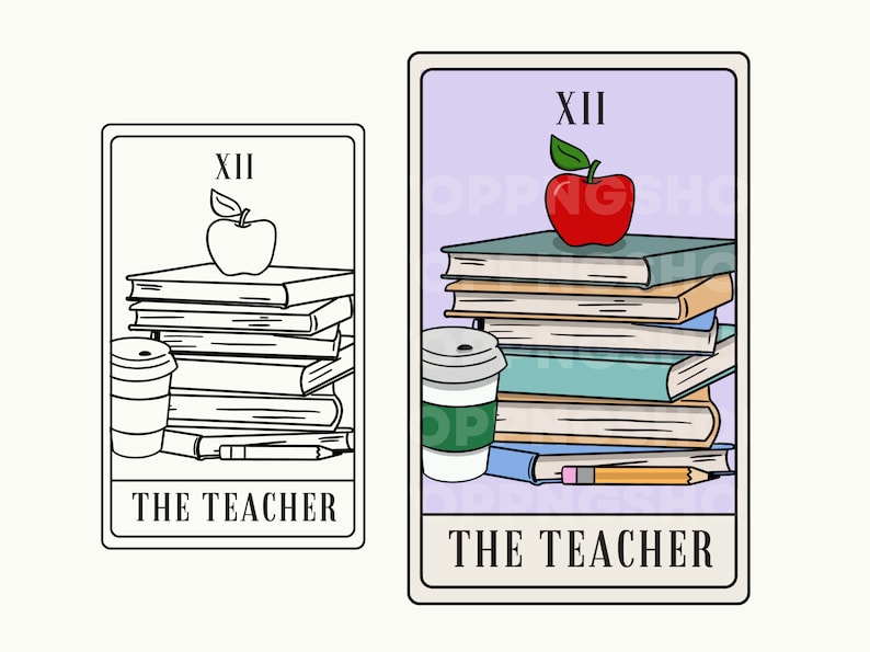 The Teacher Tarot Card PNG Future Teacher Png Teacher Svg - Etsy