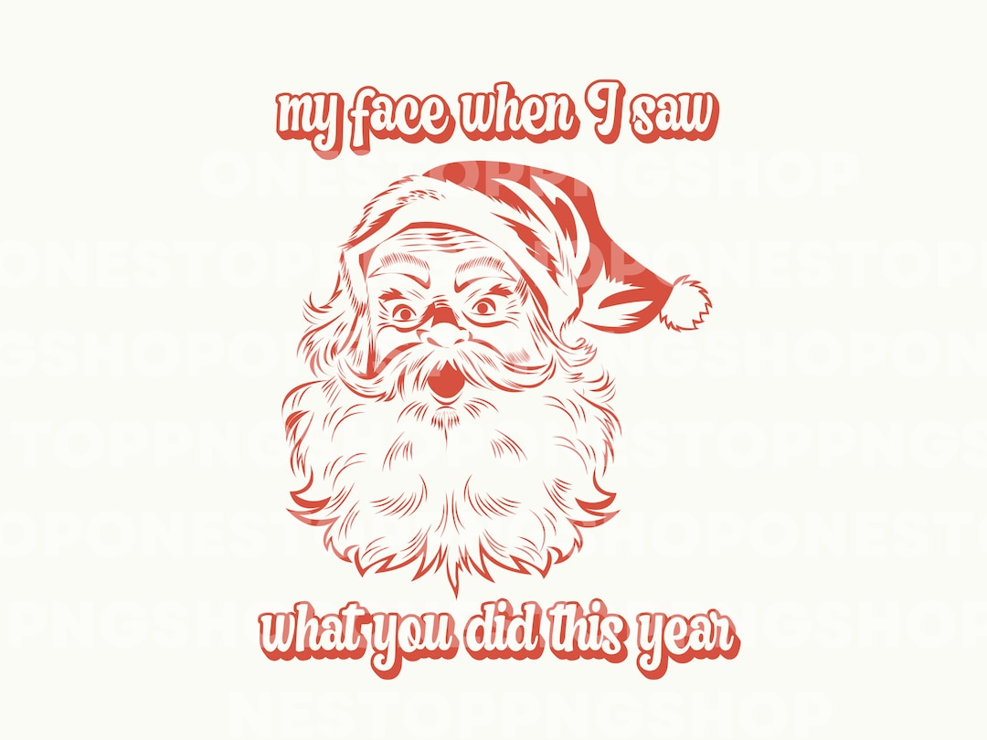 Disappointed Santa PNG, Funny Santa SVG, Sad Santa Png, Naughty List ...