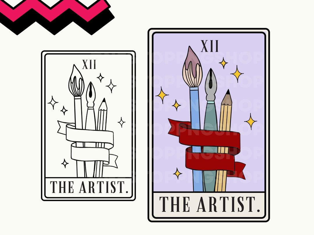 The Artist Tarot Card PNG, Art Tarot Card SVG, Painter, Artist Tarot ...