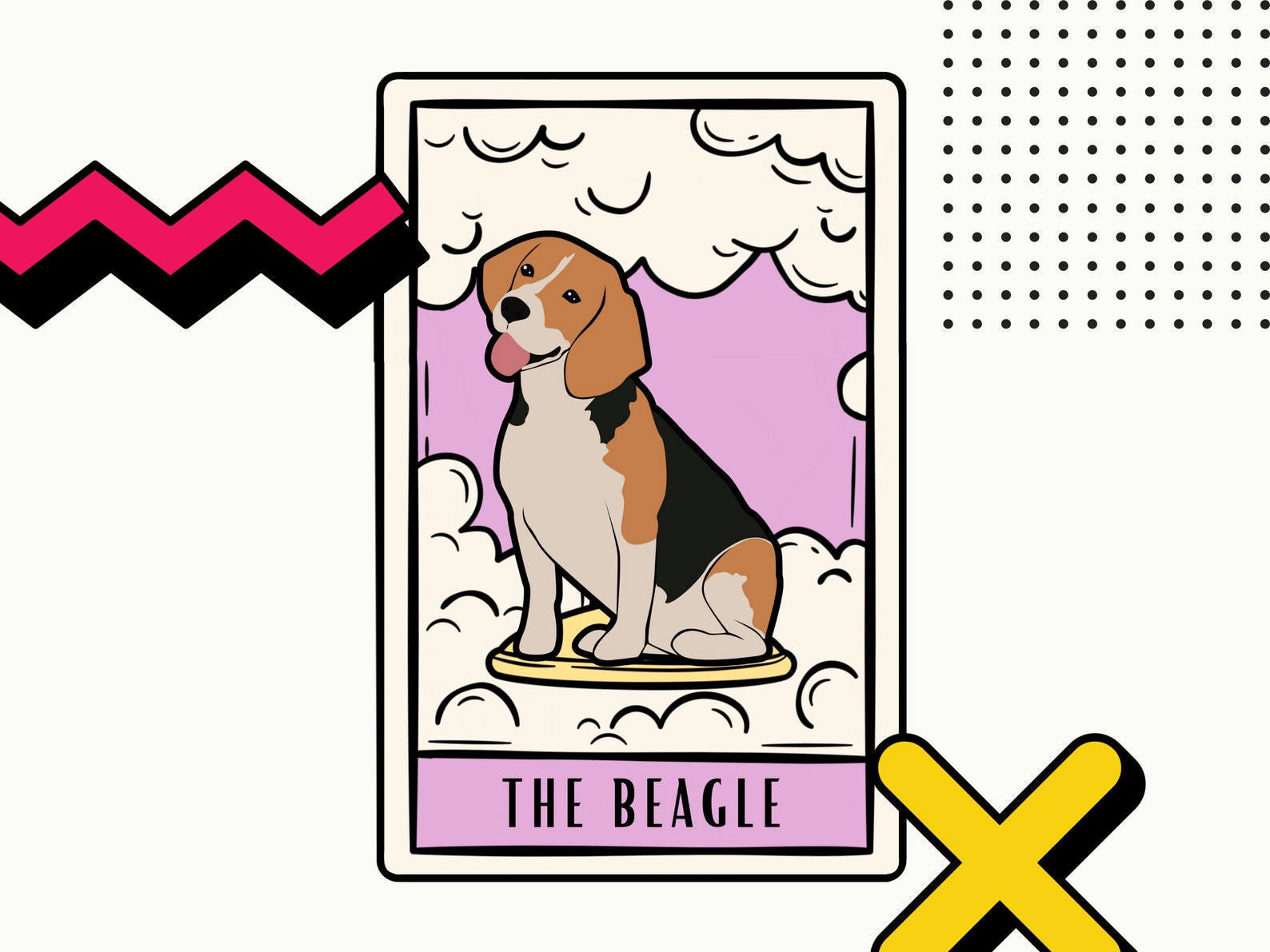 The Beagle PNG, Beagle Tarot Card Svg, Beagle SVG, Dog Tarot Card ...