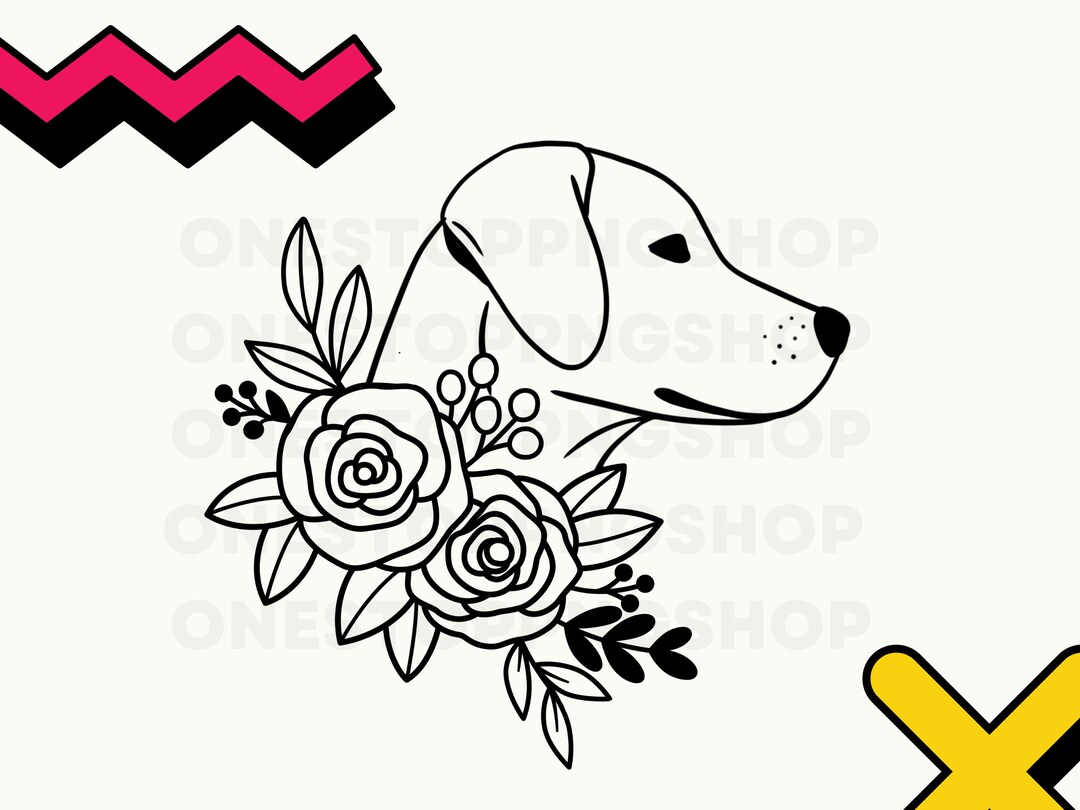 Floral Lab Dog PNG, Labrador PNG, Golden Lab Svg, Lab Mom Png, Lab ...
