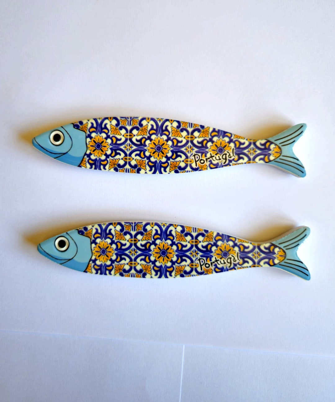 2 X Magnetic Ceramic Sardine Portuguese / Traditional Sardine Ceramic ...