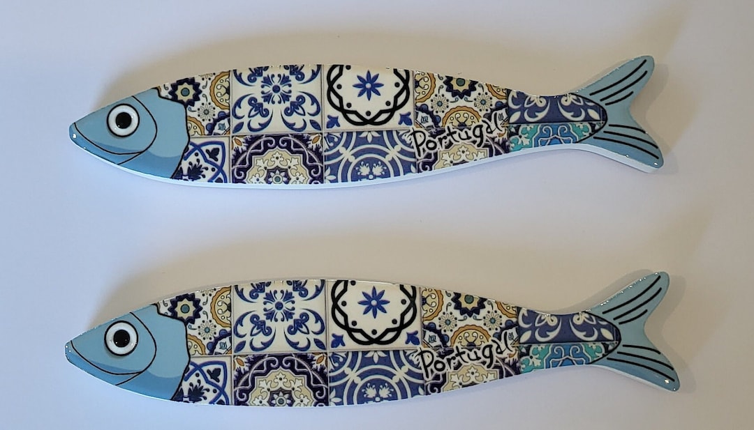 2 X Magnetic Ceramic Sardine Portuguese / Traditional Sardine - Etsy