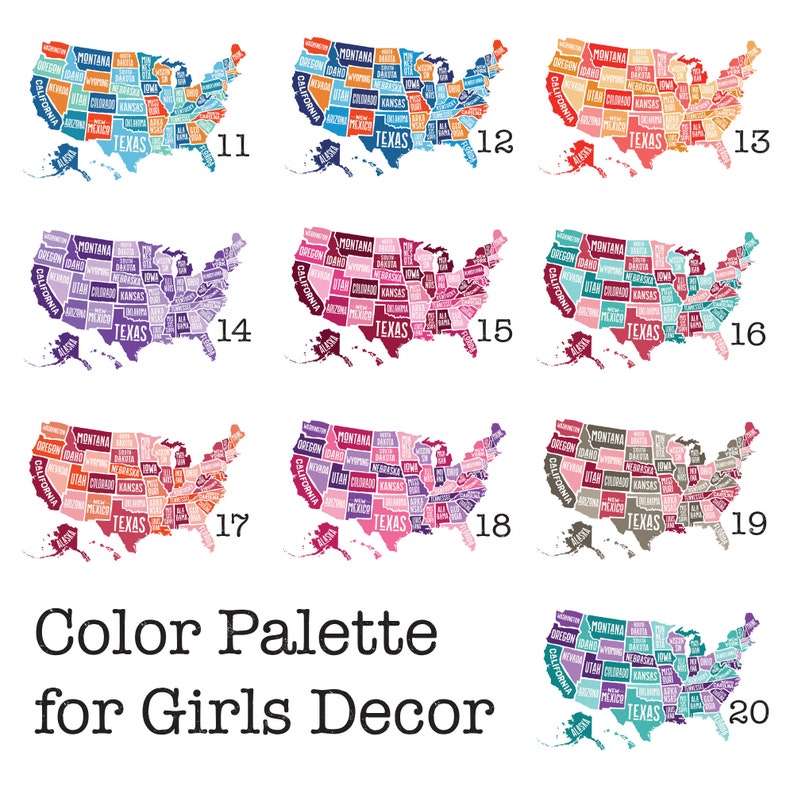 Wall Decal America MAP Nursery Decor USA Map Wall Decor - Etsy