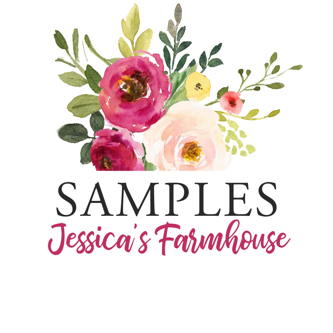 SAMPLE Jessica's Farmhouse Floral Wall Mural Pink Peonies Blooms ...