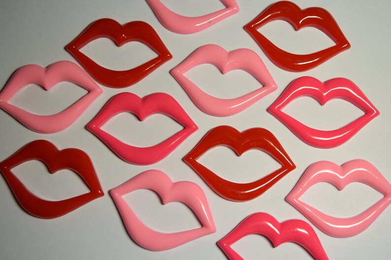 56mm XL Outlined Lips for Scrapbooking DIY Projects | Etsy