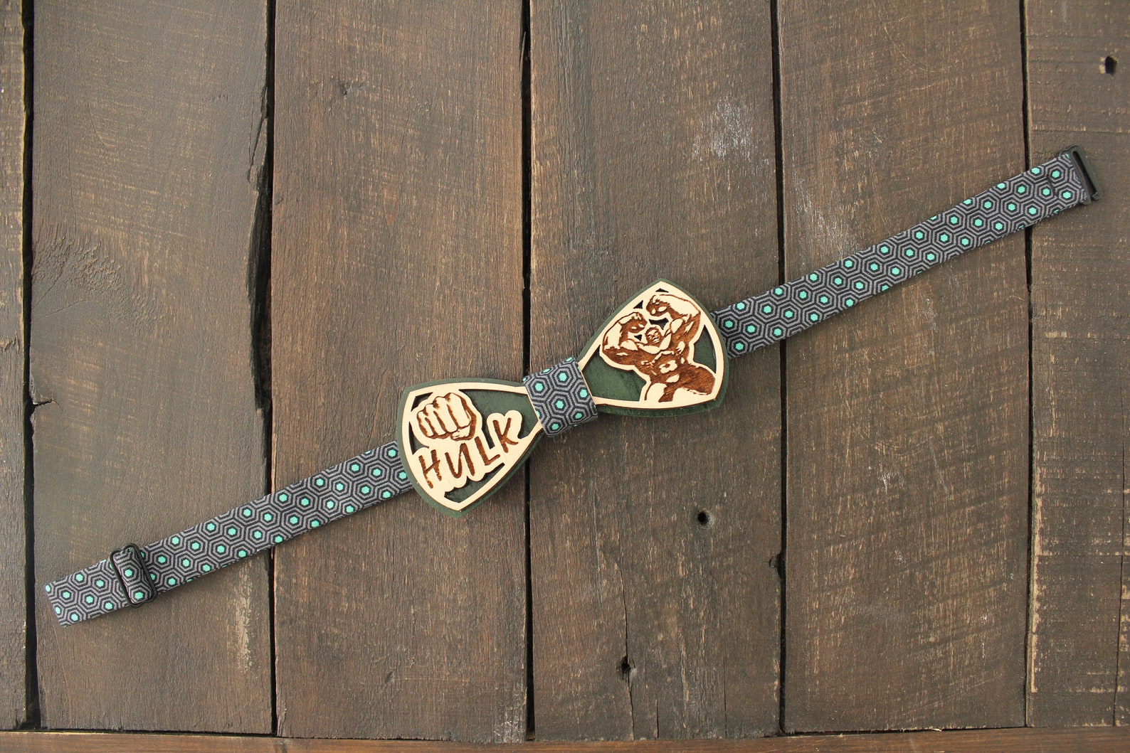 Wooden Bow Tie Marvel Hulk Bruce Banner Bow Tie - Wood Bow Tie for Men ...