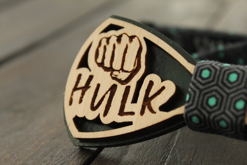 Wooden Bow Tie Marvel Hulk Bruce Banner Bow Tie - Wood Bow Tie for Men ...