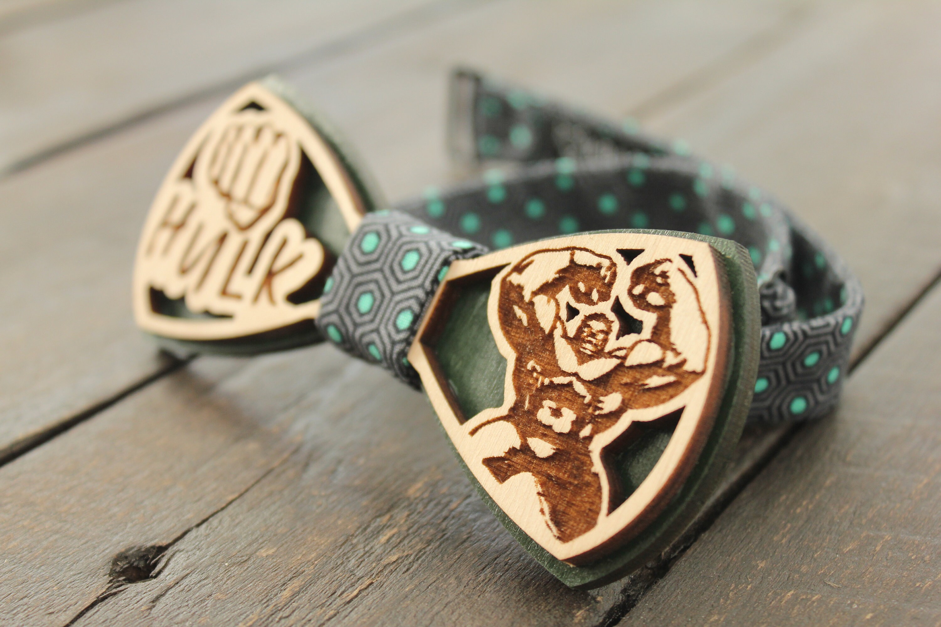 Wooden Bow Tie Marvel Hulk Bruce Banner Bow Tie - Wood Bow Tie for Men ...