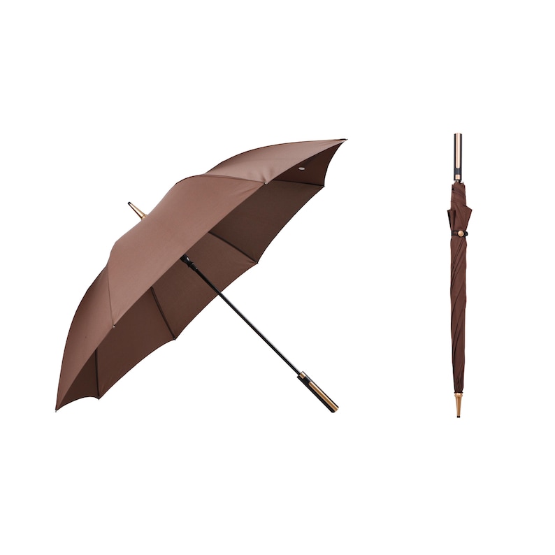 Custom Logo Umbrella Brown Stick Golf Umbrella 8 Rib 55 Inch, Lawyer ...