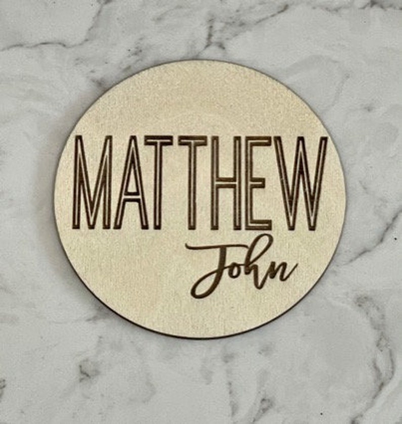 Baby Name Wood Announcement..baby Name Announcement Photo - Etsy