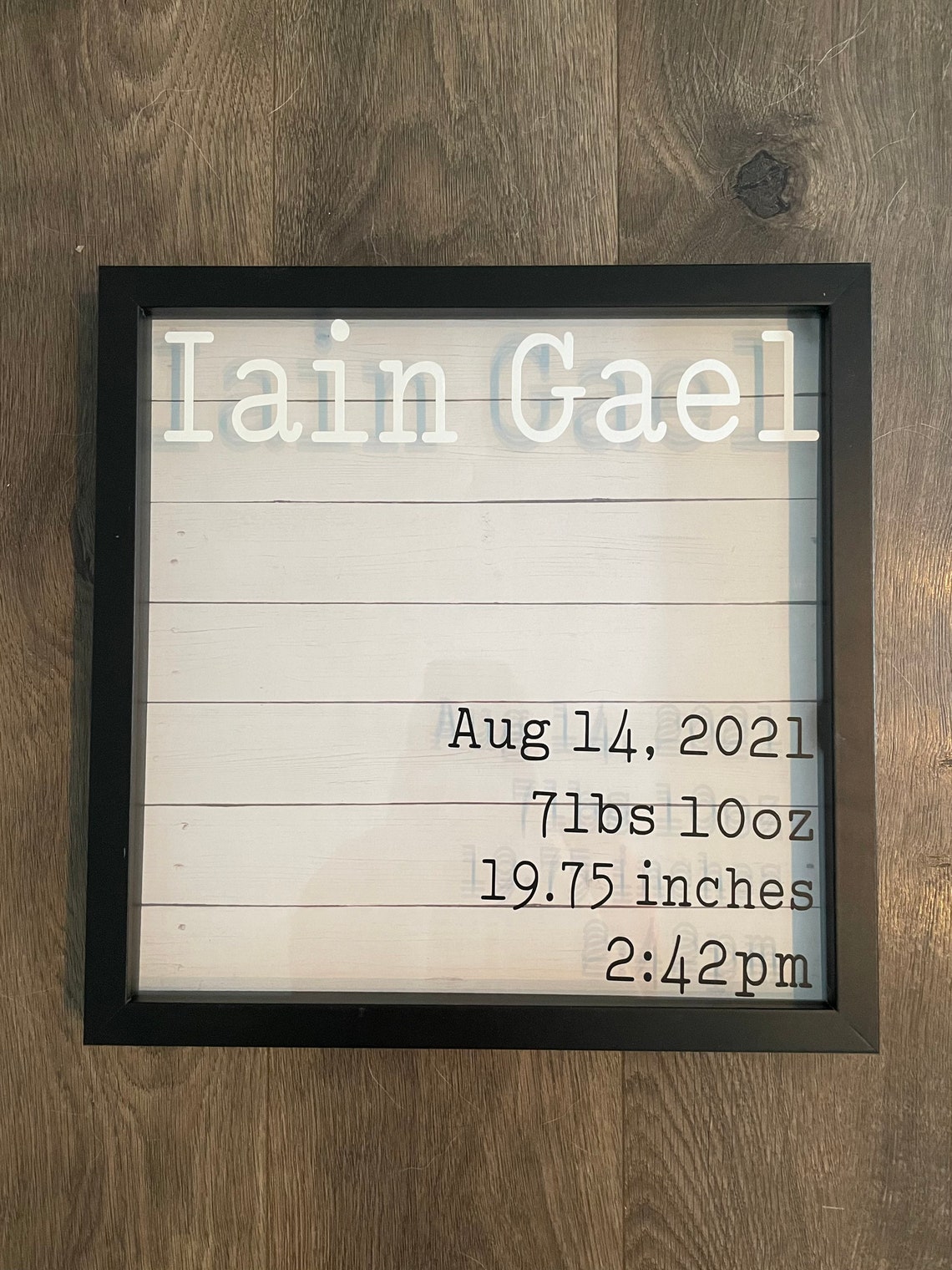 Custom Birth Stat Shadow Box-baby Stat Shadow Box-2 X - Etsy