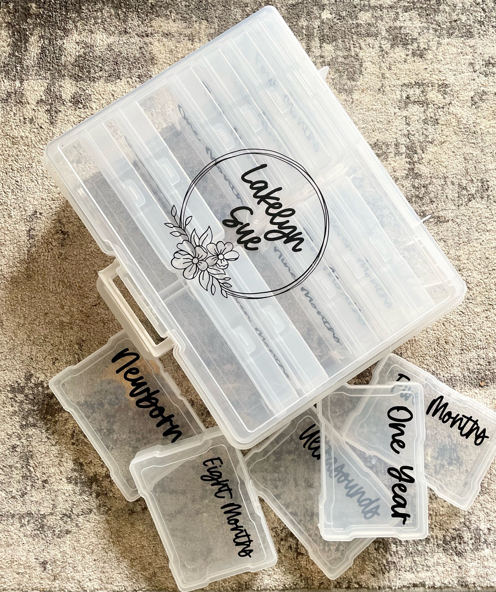 Photo Keeper Storage Bin Photo Keeper Box Personalized Photo - Etsy