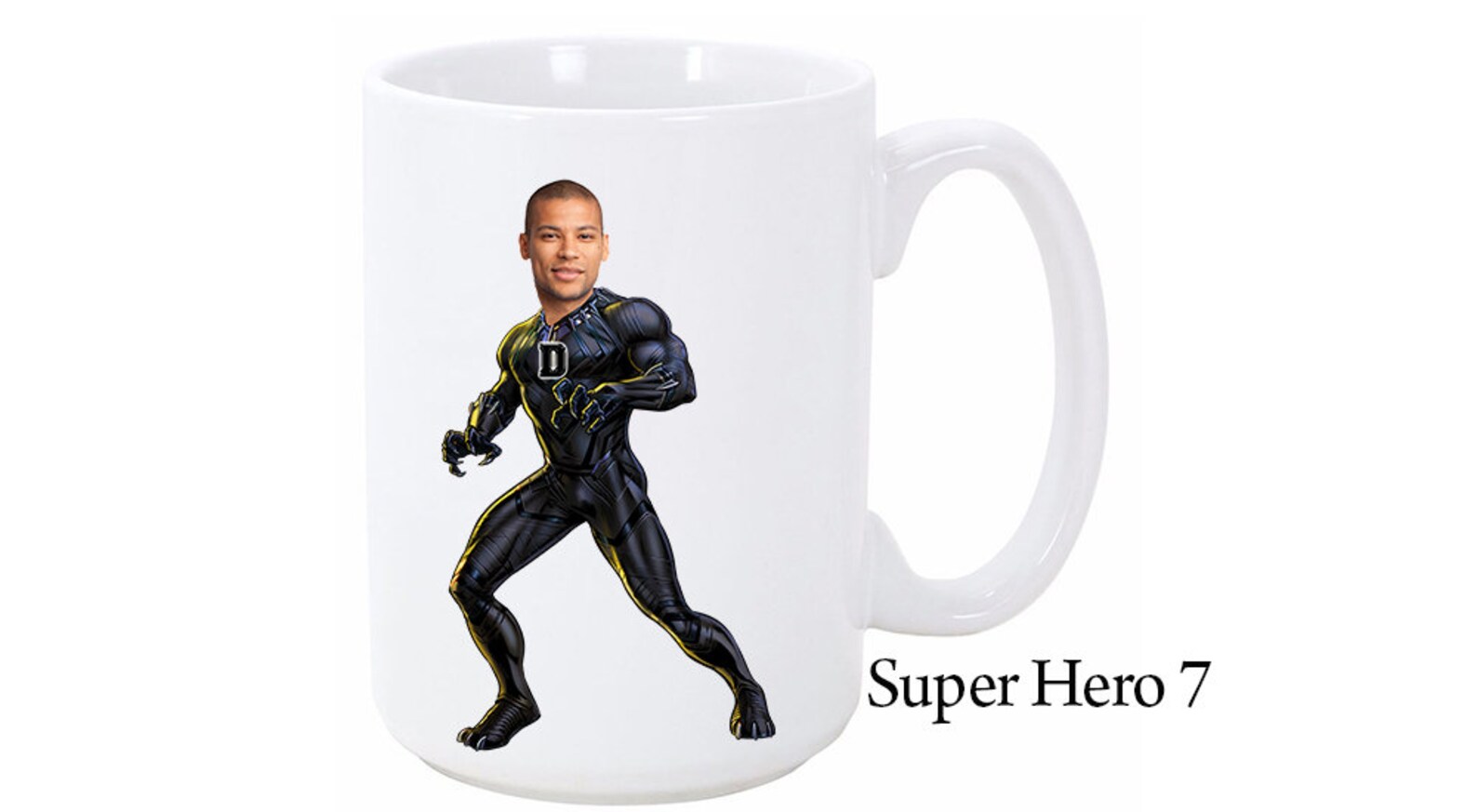 Super Hero Mugs...add Your Own Picture to These Super Hero - Etsy