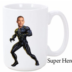 Super Hero Mugs...add Your Own Picture to These Super Hero - Etsy