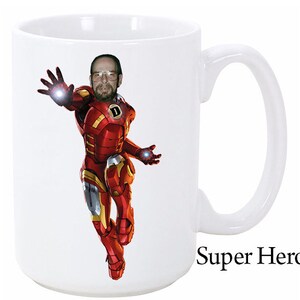 Super Hero Mugs...add Your Own Picture to These Super Hero - Etsy