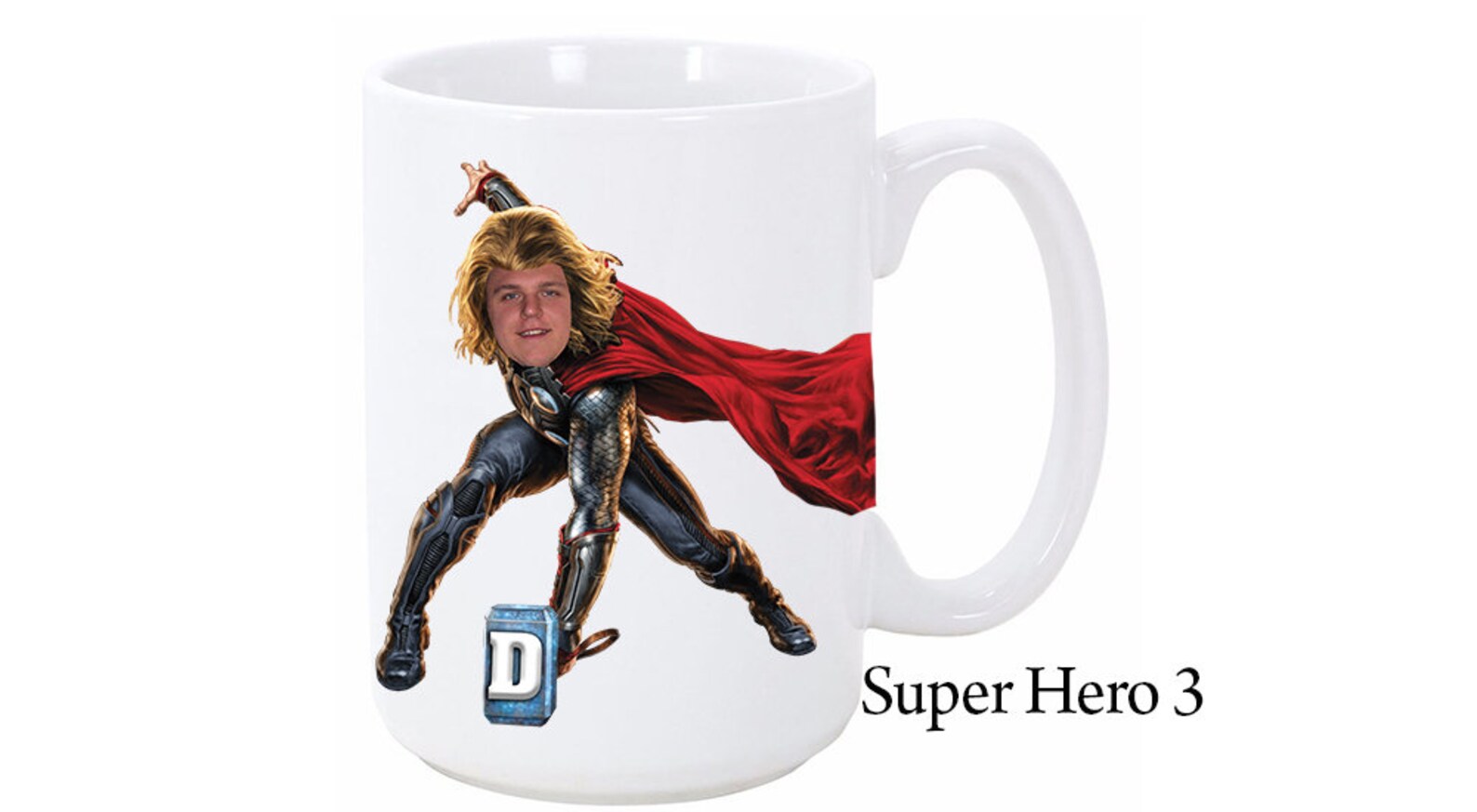 Super Hero Mugs...add Your Own Picture to These Super Hero - Etsy