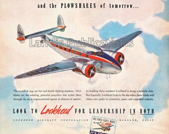 Lockheed Poster - Etsy